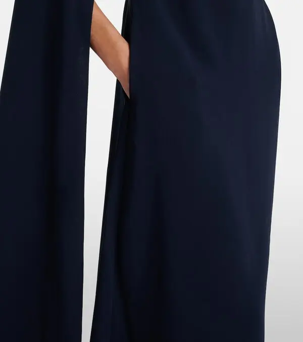 Oscar De La Renta Embroidered Gown - Blue