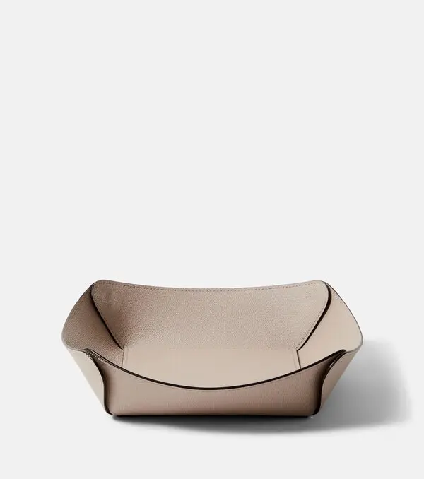 GIOBAGNARA Safran Medium Leather Bowl - Grey