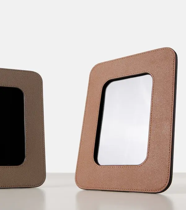 GIOBAGNARA Polo Small Leather Picture Frame - Brown