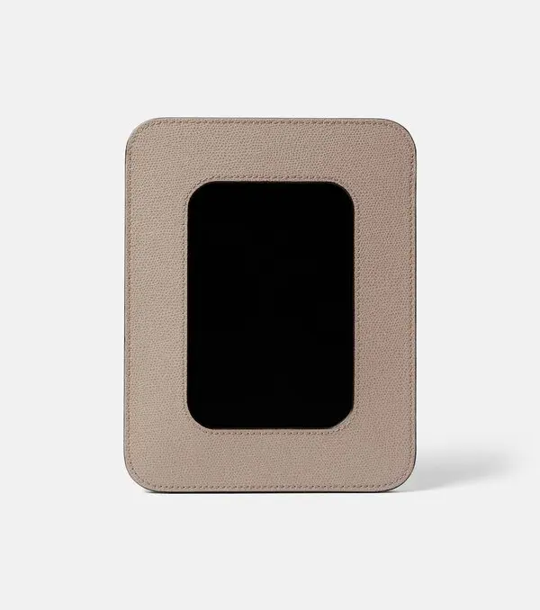 GIOBAGNARA Polo Small Leather Picture Frame - Grey