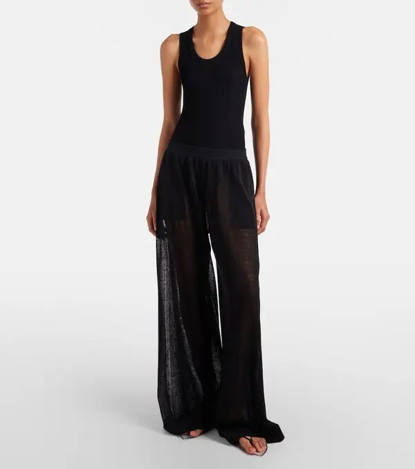Alaïa Invisible Leather Thong Sandals - Transparent
