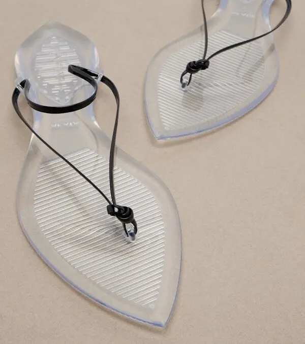 Alaïa Invisible Leather Thong Sandals