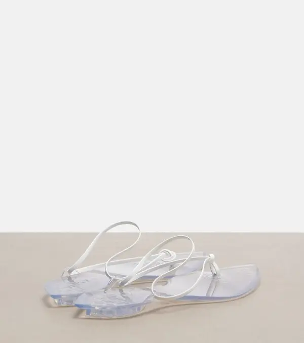 Alaïa Invisible Leather Thong Sandals