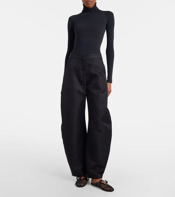 Alaïa Fishnet Leather-trimmed Mules - Black