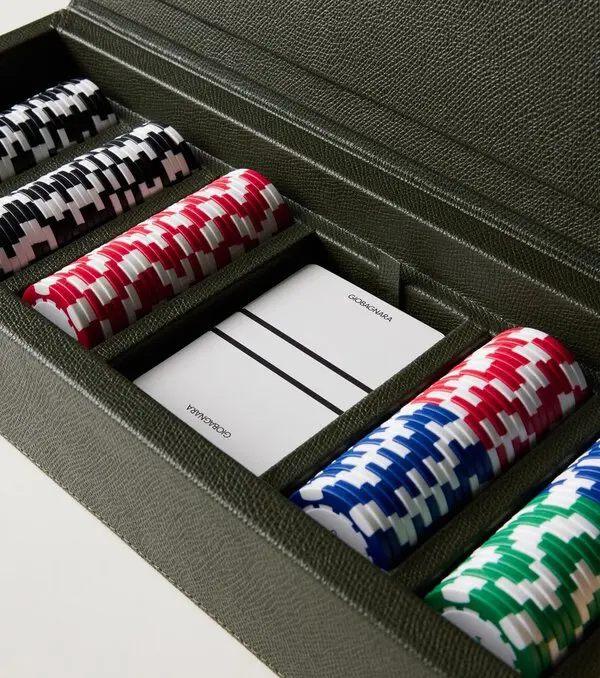 GIOBAGNARA Parma Leather Poker Case