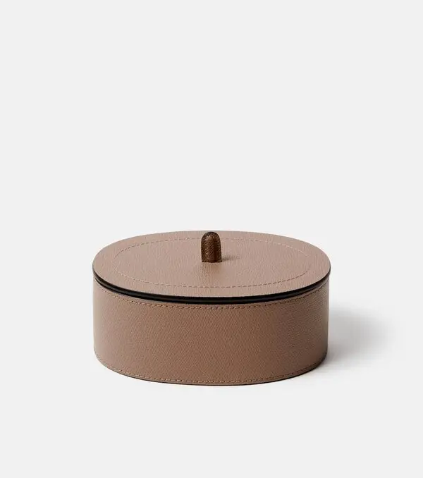 GIOBAGNARA Harris Small Leather Box - Grey