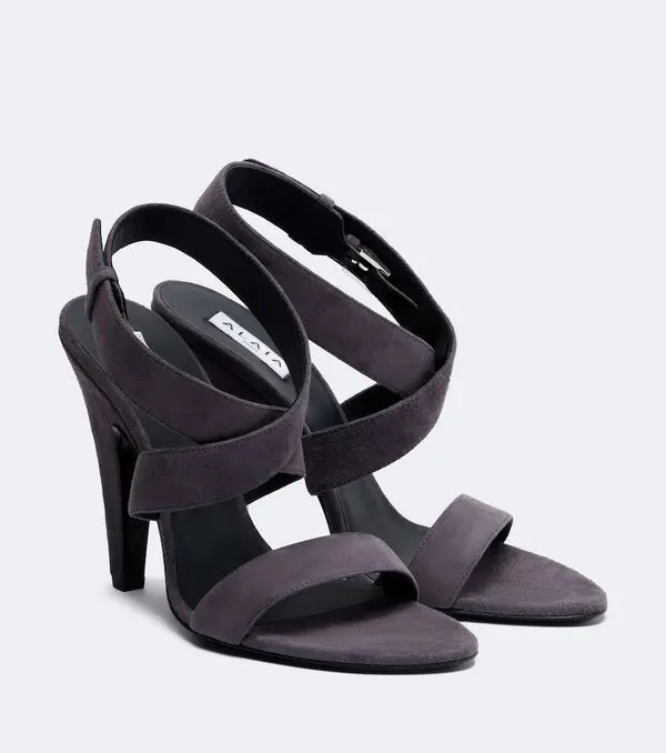 Alaïa Suede Sandals - Grey