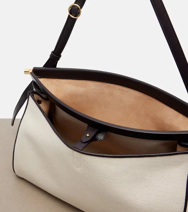 Alaïa Le Click Pocket Large Canvas Shoulder Bag
