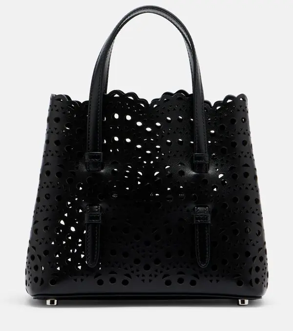 Alaïa Mina 20 Vienne Leather Top-handle Bag - Black