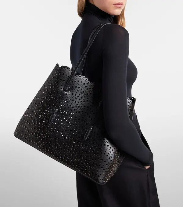 Alaïa Vienne Leather Tote Bag - Black