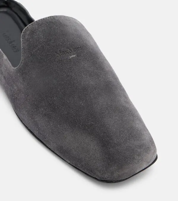 Max Mara Logo Suede Mules