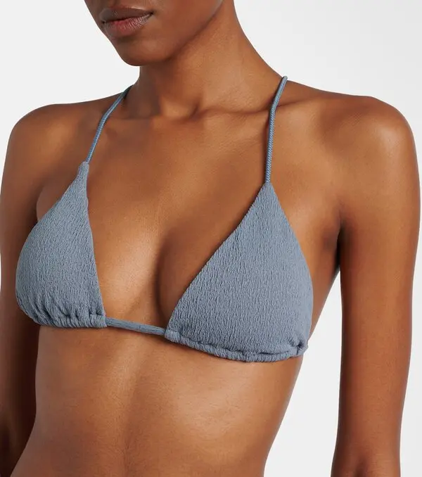 VIX PAULA HERMANNY Embellished Triangle Bikini Top - Grey