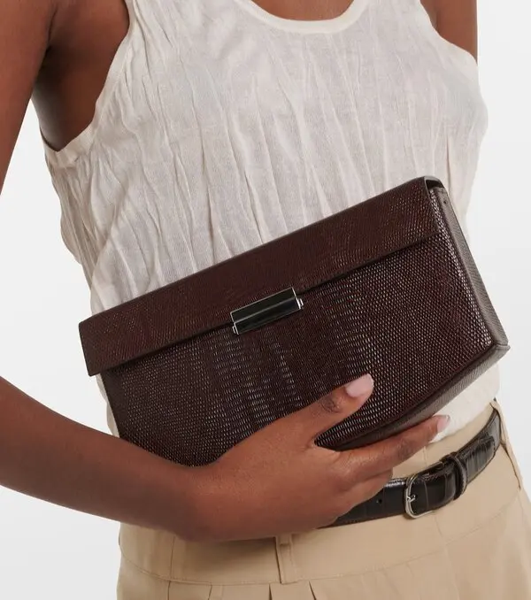 TOTEME Small Leather Shoulder Bag - Brown