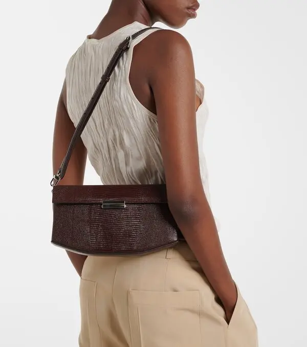 TOTEME Small Leather Shoulder Bag - Brown