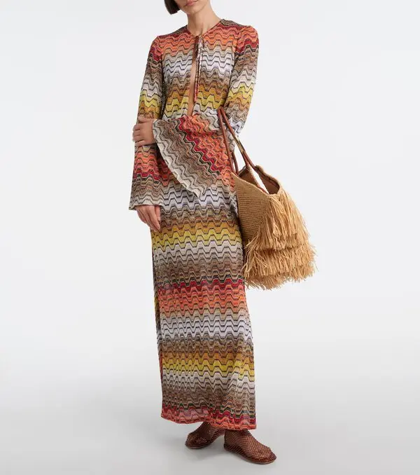 Missoni Wave Lamé Beach Dress