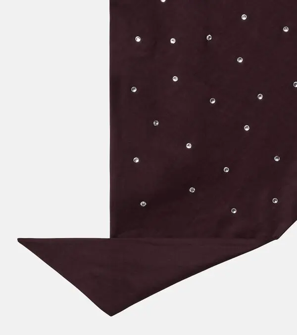 Oseree Embellished Cotton And Silk Scarf