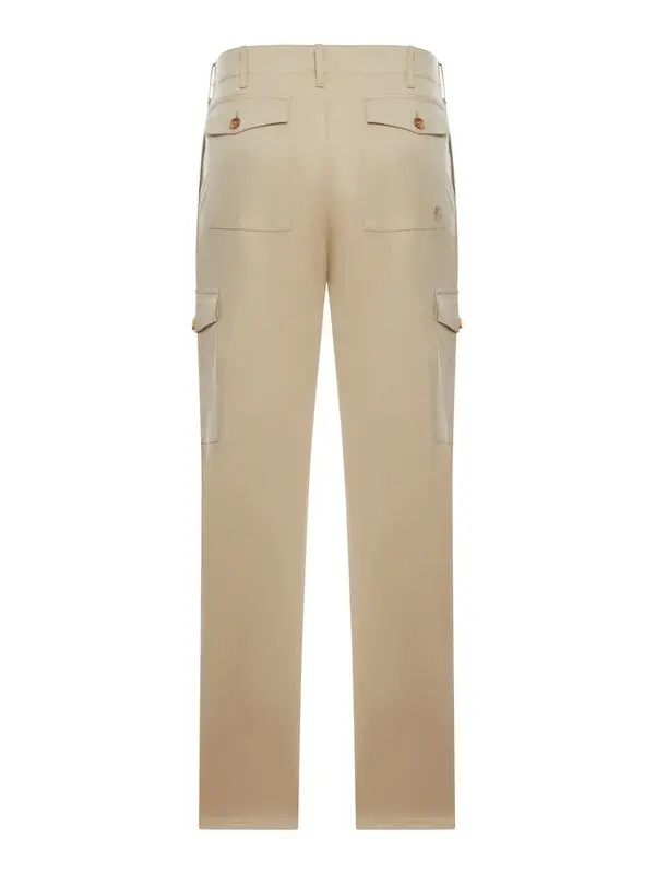 Etro Stretch Cotton Cargo Pants In Dove Grey - Gray