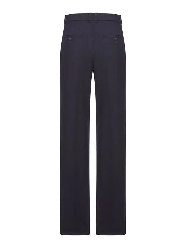 Saint Laurent High-waisted Wool Trousers - Multicolor