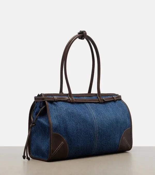 Prada Bonnie Large Denim Shoulder Bag