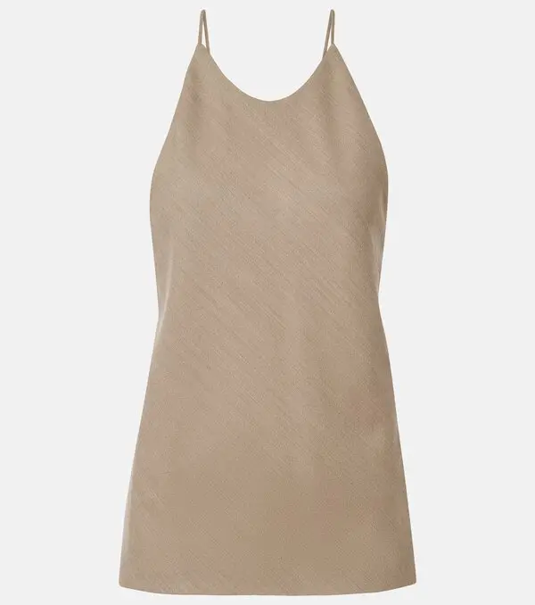 Calvin Klein Erin Wool-blend Top - Grey