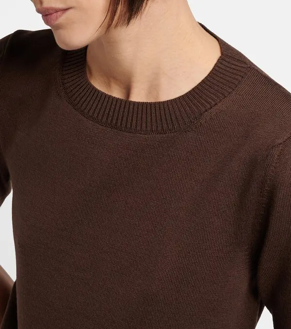 Oscar De La Renta Virgin Wool Crewneck Sweater