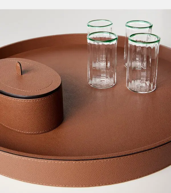 GIOBAGNARA Polo Large Leather Tray