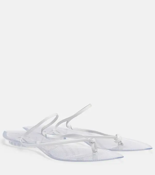 Alaïa Invisible Leather Thong Sandals