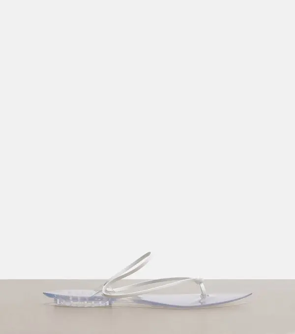 Alaïa Invisible Leather Thong Sandals
