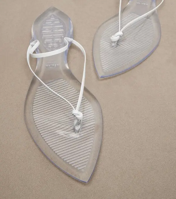 Alaïa Invisible Leather Thong Sandals