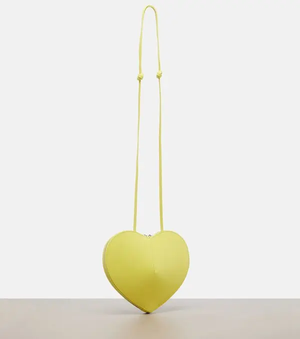 Alaïa Le Cour Leather And Suede Crossbody Bag - Yellow