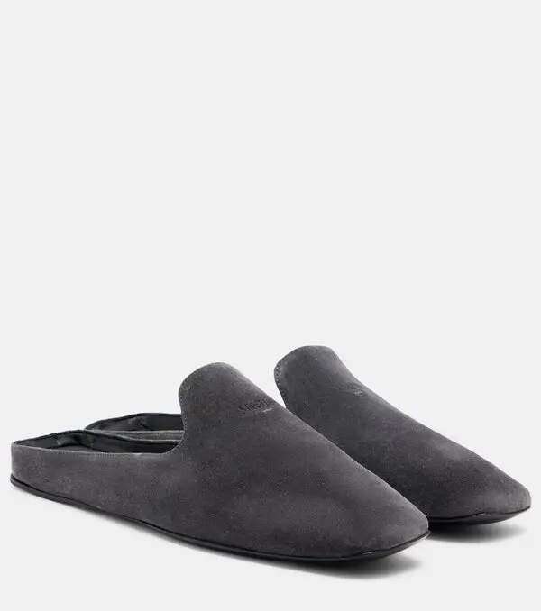 Max Mara Suede Mules - Grey