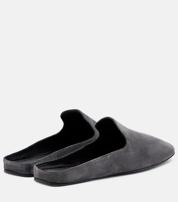 Max Mara Suede Mules - Grey