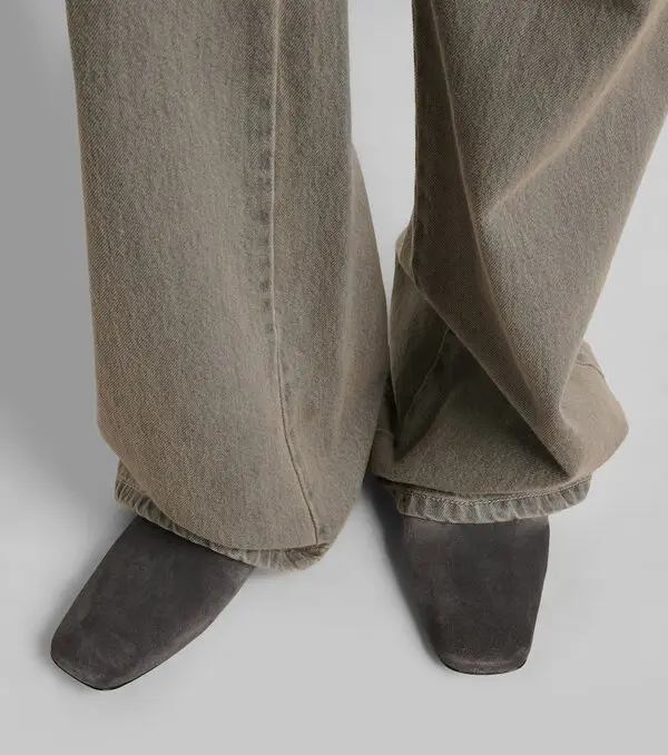 Max Mara Suede Mules - Grey