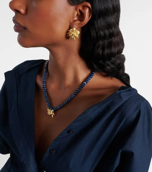 YSSO Sea Urchin 24kt -plated Earrings
