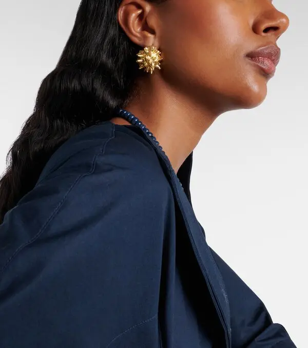 YSSO Sea Urchin 24kt -plated Earrings