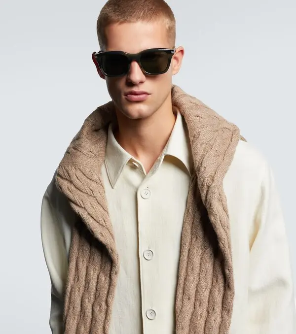 Zegna Acetate Square Sunglasses - Green