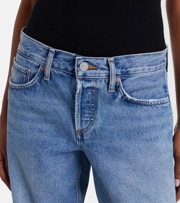 AGOLDE Low Rise Loose Straight Jeans - Blue