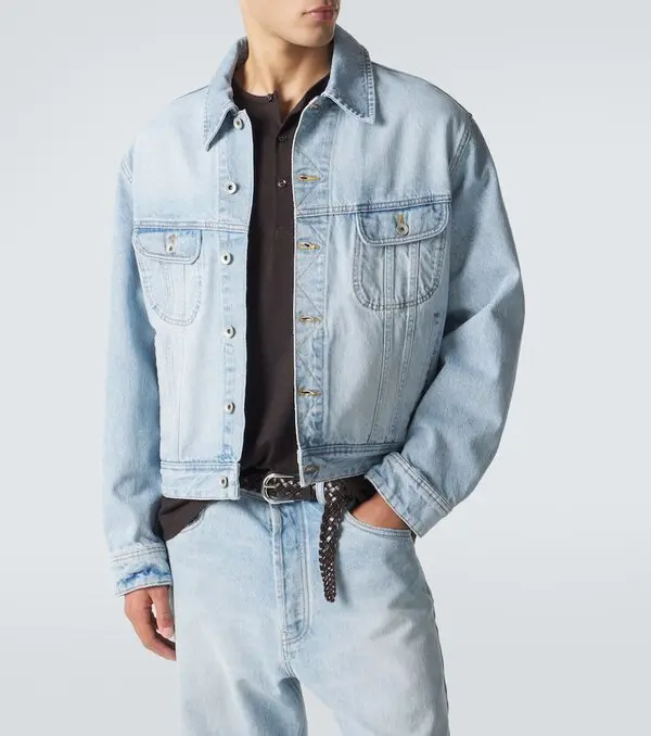 Studio Nicholson Derby Denim Jacket Bleached Wash