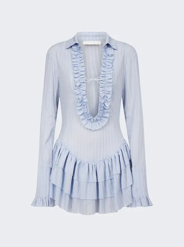 LUDOVIC DE SAINT SERNIN Ruffled Mini Dress