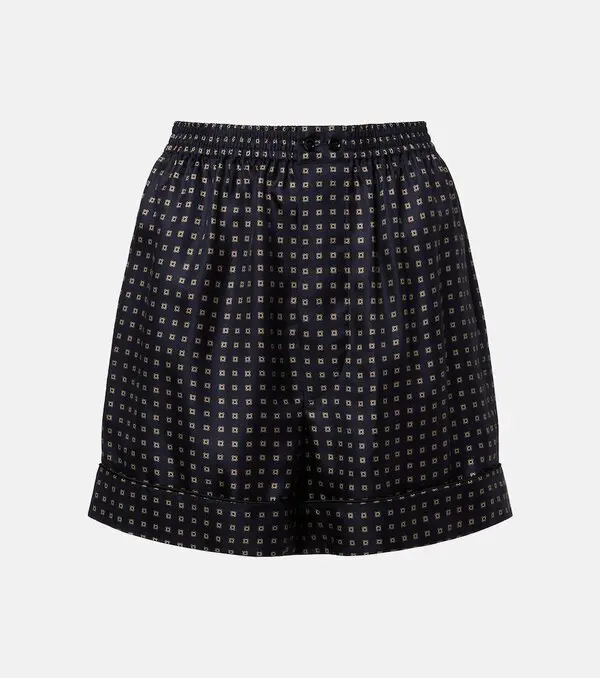 Saint Laurent Printed Silk Shorts