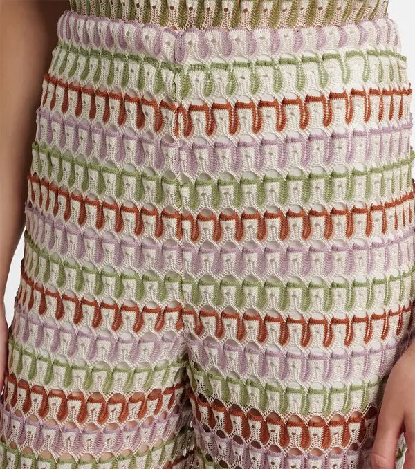 Veronica Beard Fatima Crochet Wide-leg Pants