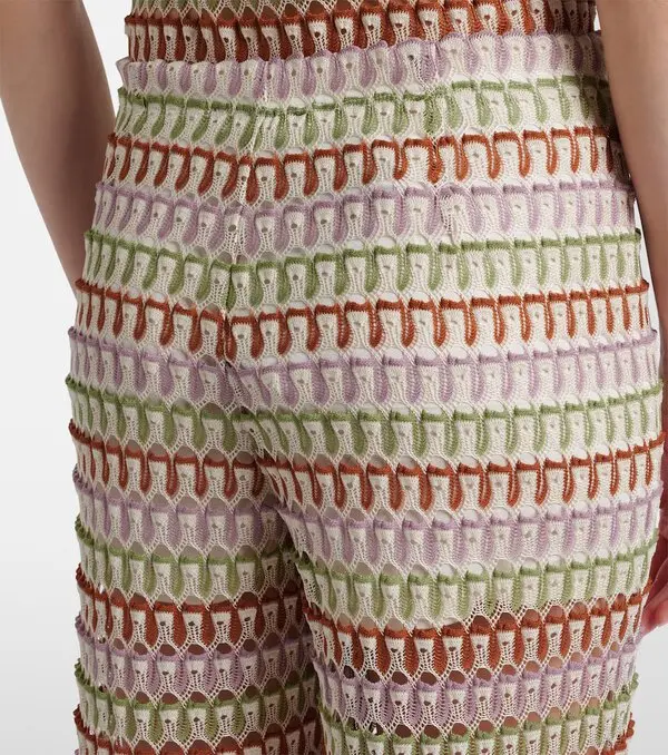Veronica Beard Fatima Crochet Wide-leg Pants