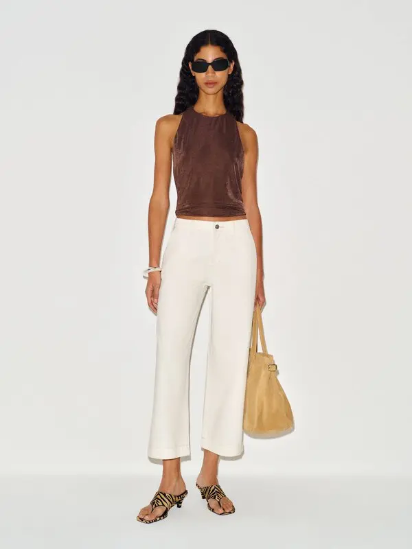 REFORMATION Cary Low Rise Slouchy Wide Leg Cropped Jeans