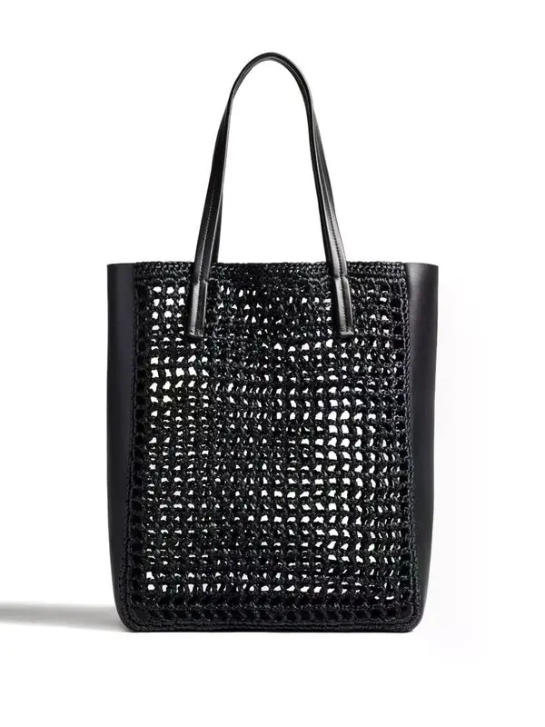 Khaite Woven Panel Tote Bag