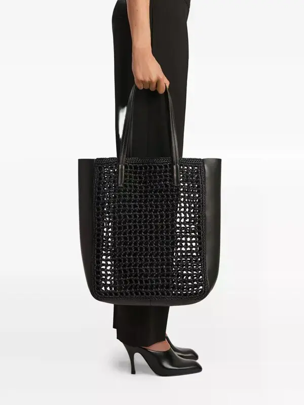 Khaite Woven Panel Tote Bag
