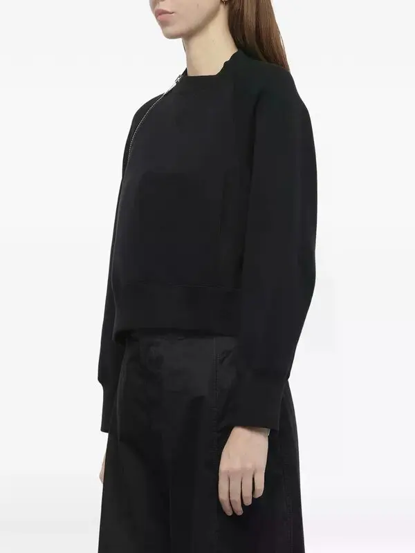 Sacai Asymmetric-zip Sponge Sweatshirt