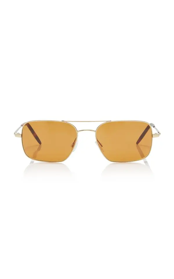 Oliver Spencer Victory Ii Square-framed Sunglasses - Brown