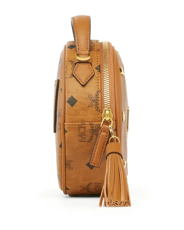 Mcm Visetos Leather Crossbody Bag