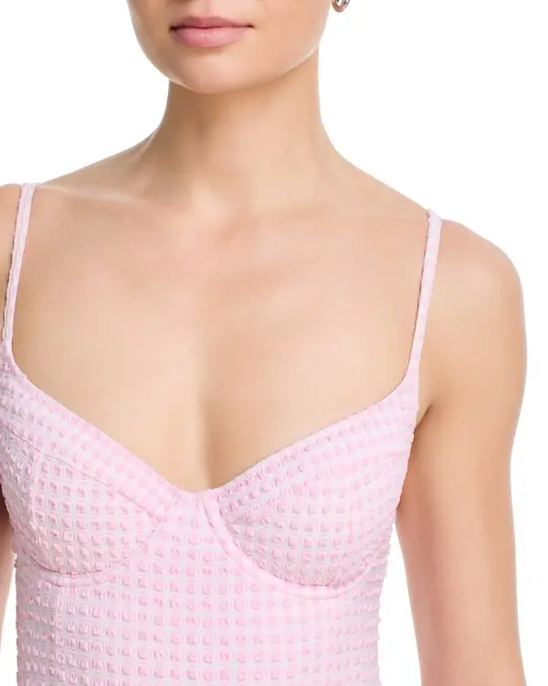 Simkhai Suni Textured One Piece Swimsuit