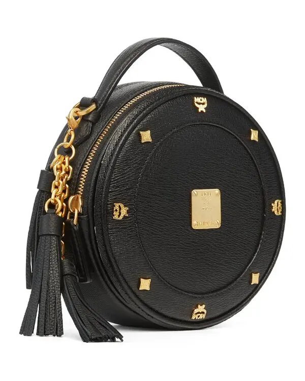 Mcm Pina Small Studded Leather Crossbody
